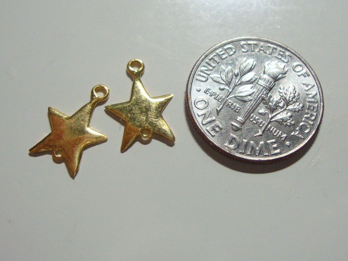 Tiny Little Star Pendant Connectors Charm, Rose Gold Over 925 Sterlig ...