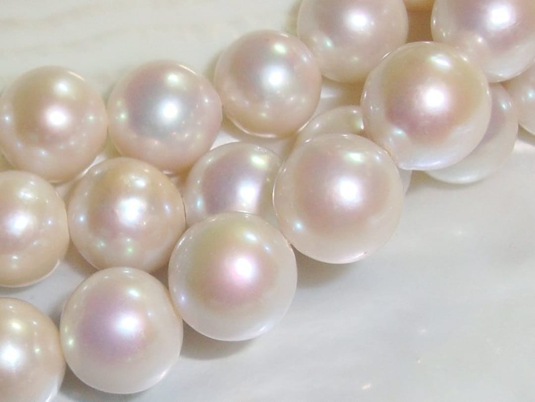 Real Pearl, Lilac Pale Pink Round Freshwater Pearls, Natural Color, 8.5 ...