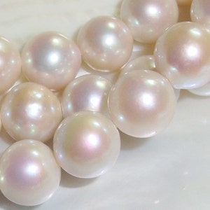 Real Pearl, Lilac Pale Pink Round Freshwater Pearls, Natural Color, 8.5 ...