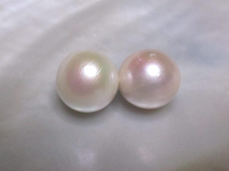 14-15mm, 2 Pcs AA+ Huge Freshwater Pearl Round Pearl, Edison Pearl ...