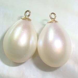 AAA Fresh Water Pearl Drop Pearl Dangles, Pearl Pendant, 18K Gold ...
