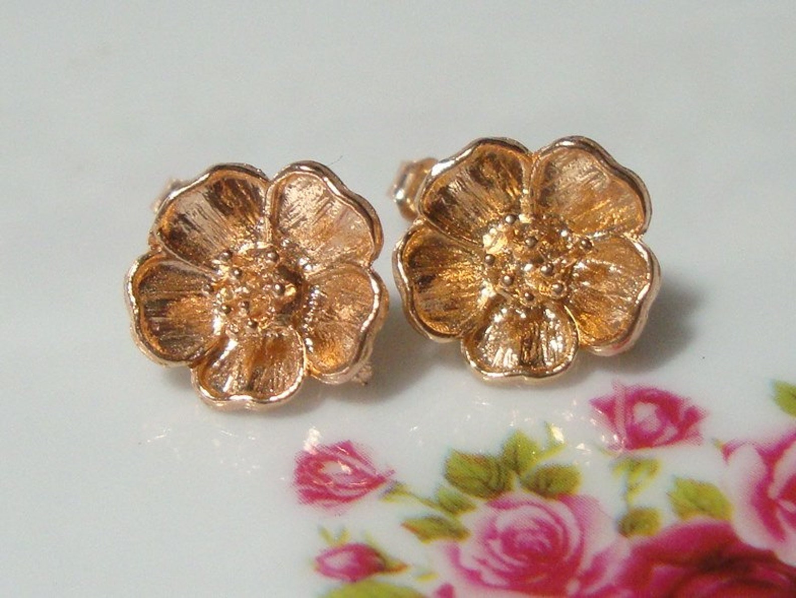 Absolutely Beautiful 18K Rose Gold Over Pure Sterling Silver | Etsy