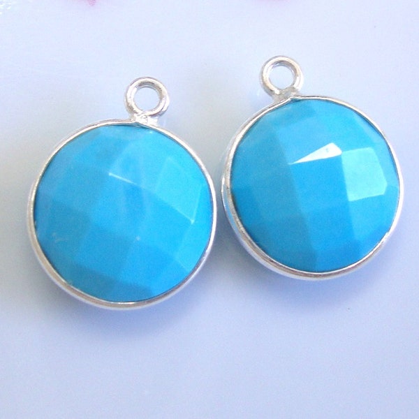 Sterling Silver Turquoise Charms - Etsy