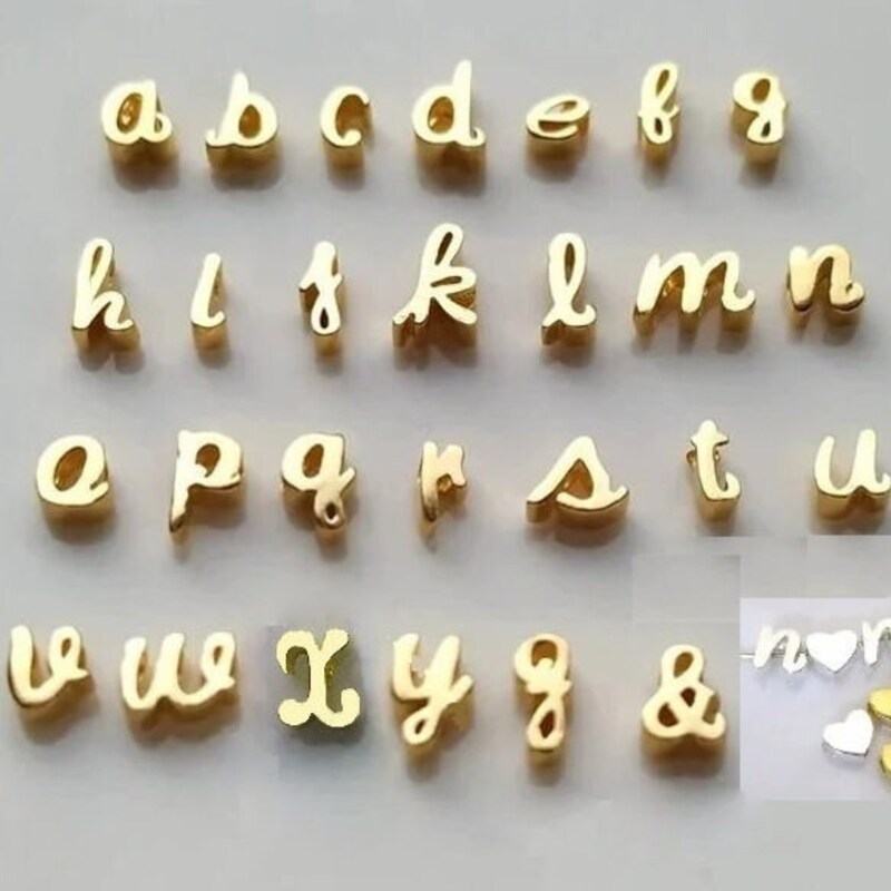 Cursive Letter Beads - Etsy