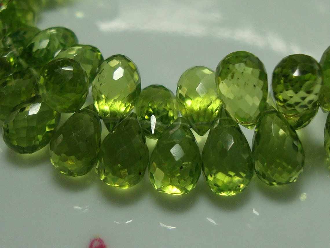 6 pcs 7.5-8x5-6mm Wonderful Green Genuine Peridot Lovely | Etsy