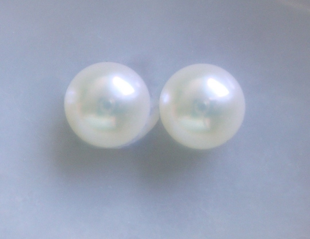 Tears of Mermaids, 2 Pcs, 9-9.5mm, Luminous LUSTROUS Half Drilled ...