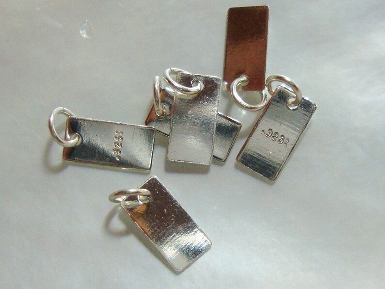 Sterling Silver Rectangular Quality Tag 4x8mm 4mm Open Jump - Etsy
