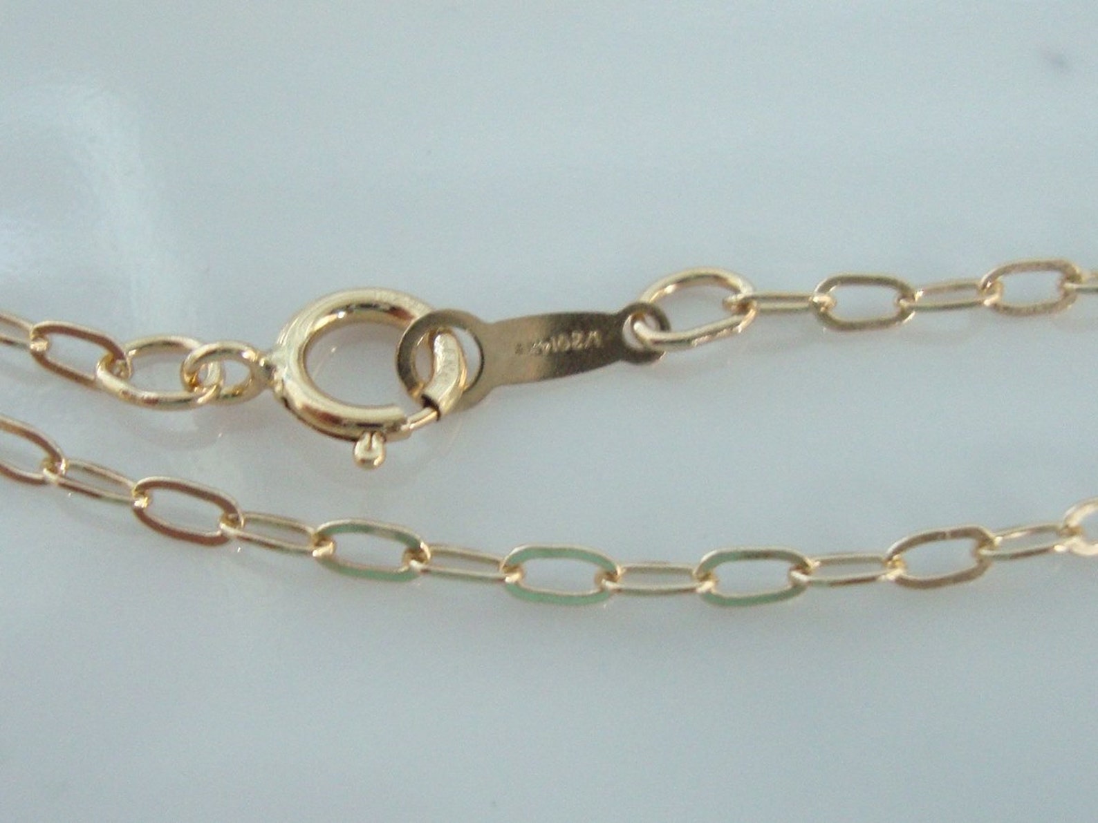 14k Gold Filled Pretty Drawn Cable Finished Chain Pretty and | Etsy