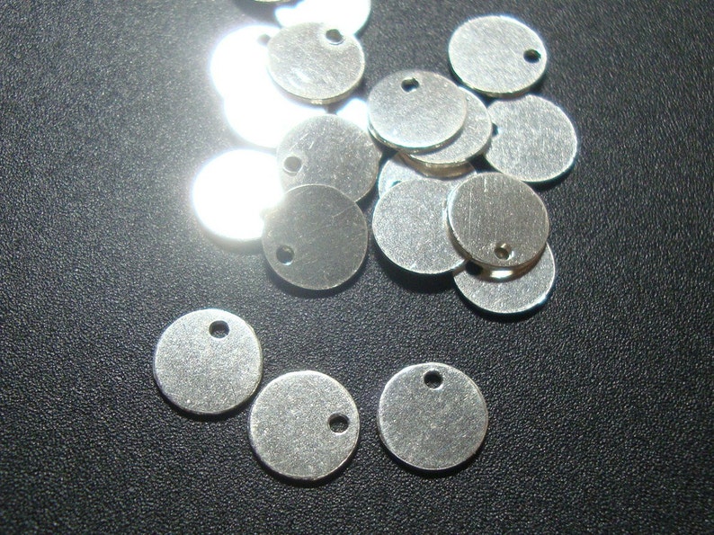 Sterling Silver Sequin Disc Tags 40 Pcs 6mm 24g Gauge High - Etsy