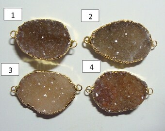 Double Bail Druzy Star Connector Star Druzy Connector Man-made - Etsy