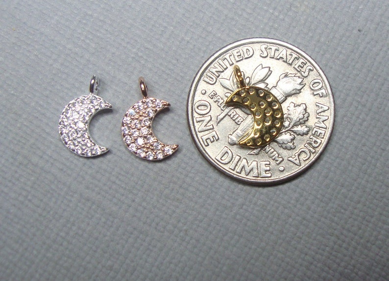 1 Pc 925 Sterling Silver Pave Set Diamond White CZ Tiny Small - Etsy