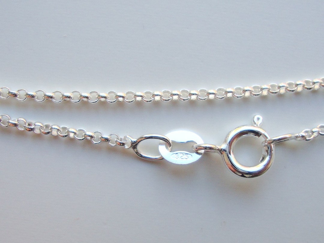 BULK DISCOUNT 5 Pc, 1.5mm, 24", 925 Sterling Silver Finished Rolo Chain ...