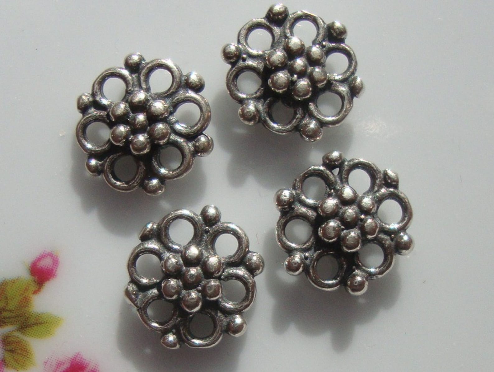 20 Pcs 8x8mmgold Vermeilbeautiful Flower Connectors Link - Etsy