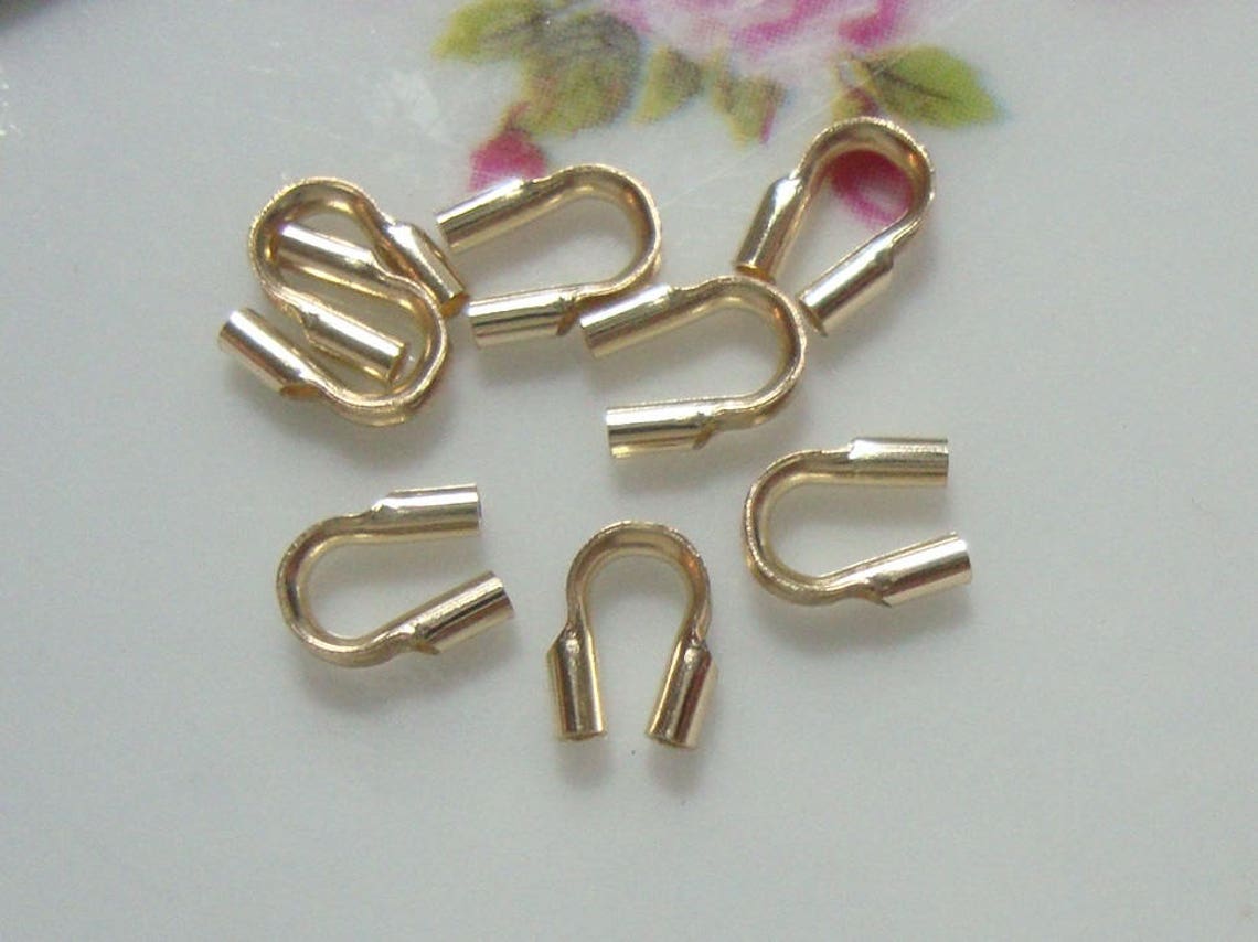 20-50 Pcs 5mm 0.3mm Hole Wire Protector 14K Gold Filled - Etsy