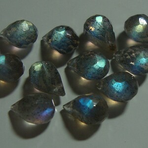 20 Pcs - 5-6x3-4mm, AAA Labradorite Lovely Baby Micro Faceted Teardrop ...