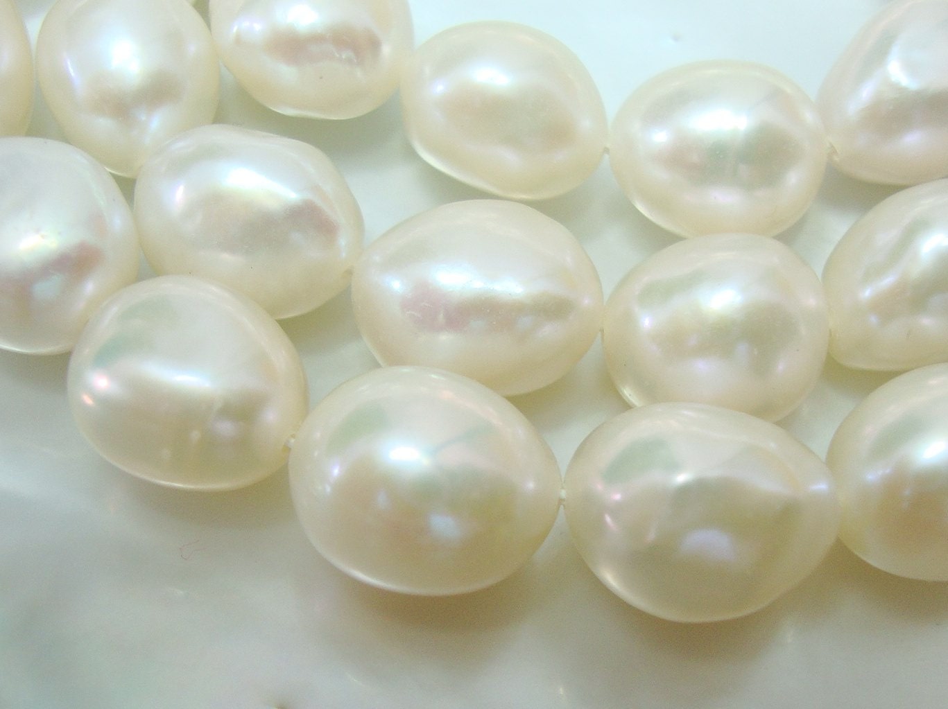 Creamy White Smooth Baroque Nuggets Freshwater Pearl - Etsy