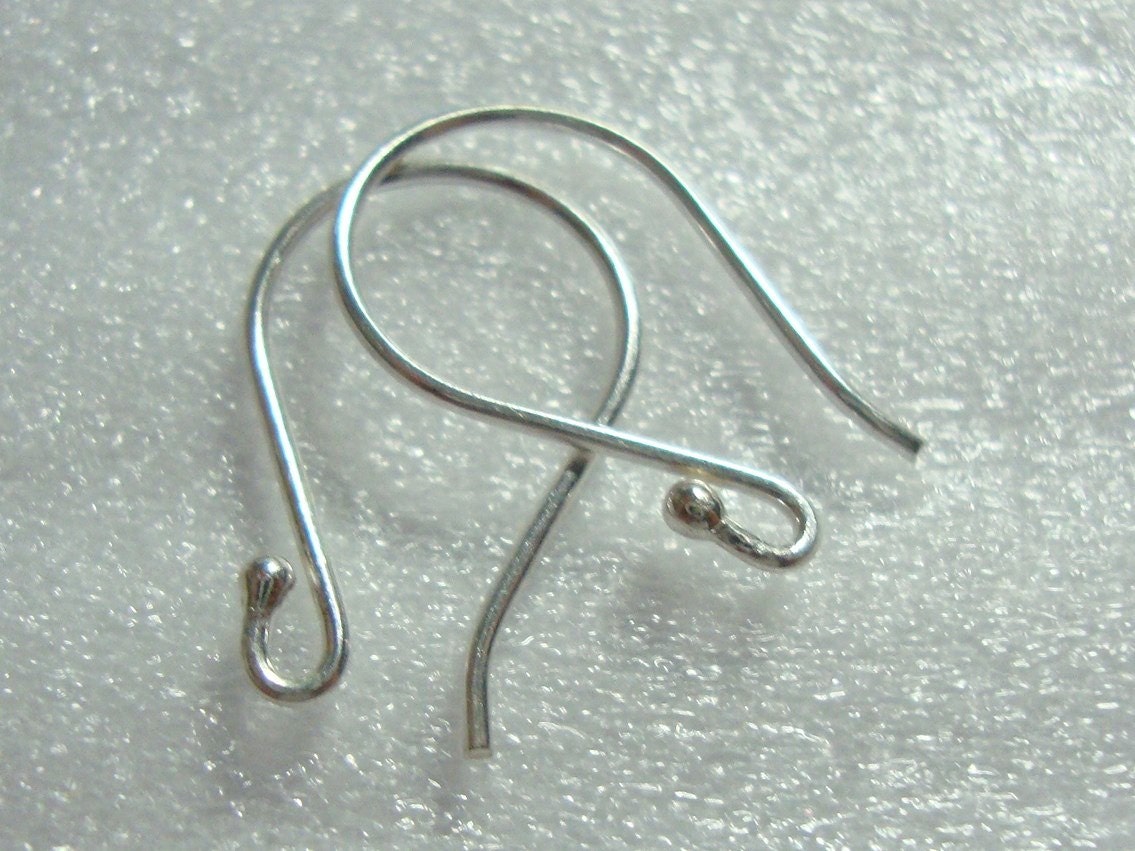925 Sterling Silver French Ear Wire With Ball 18x12 Mm 3 - Etsy