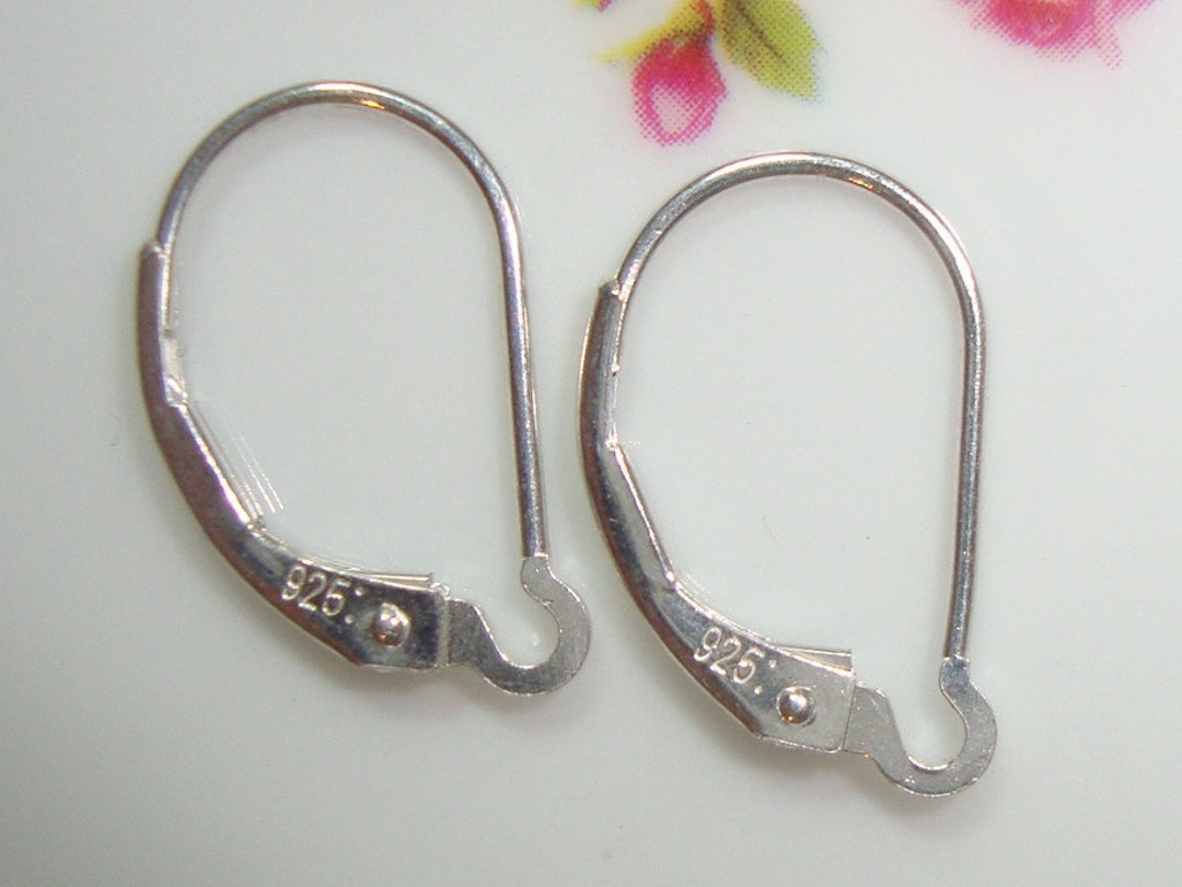Bulk 10 Pcs, 16X10 Mm, 925 Sterling Silver Plain Leverback ...