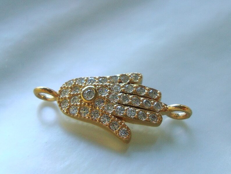 Hamsa Hand 18K Gold Over Sterling Silver Hamsa Hand Link - Etsy