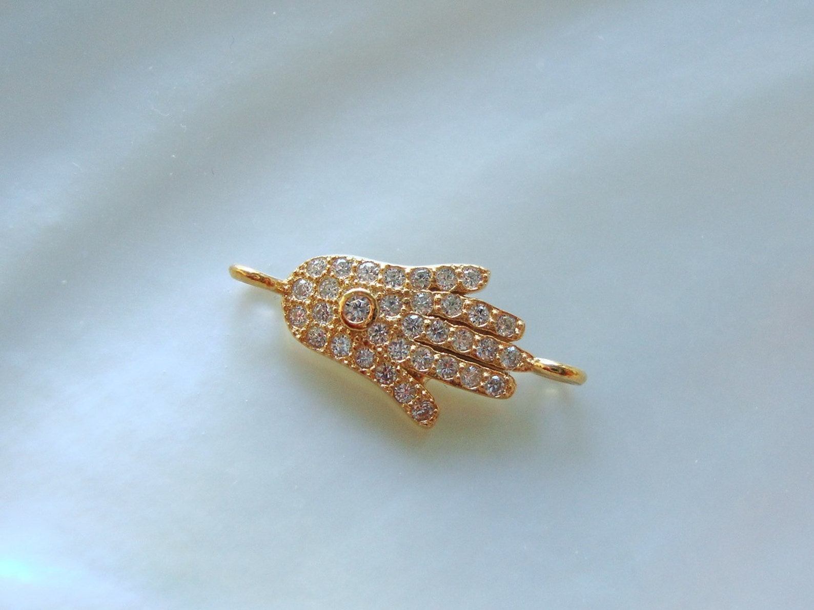 Hamsa Hand 18K Gold Over Sterling Silver Hamsa Hand Link - Etsy