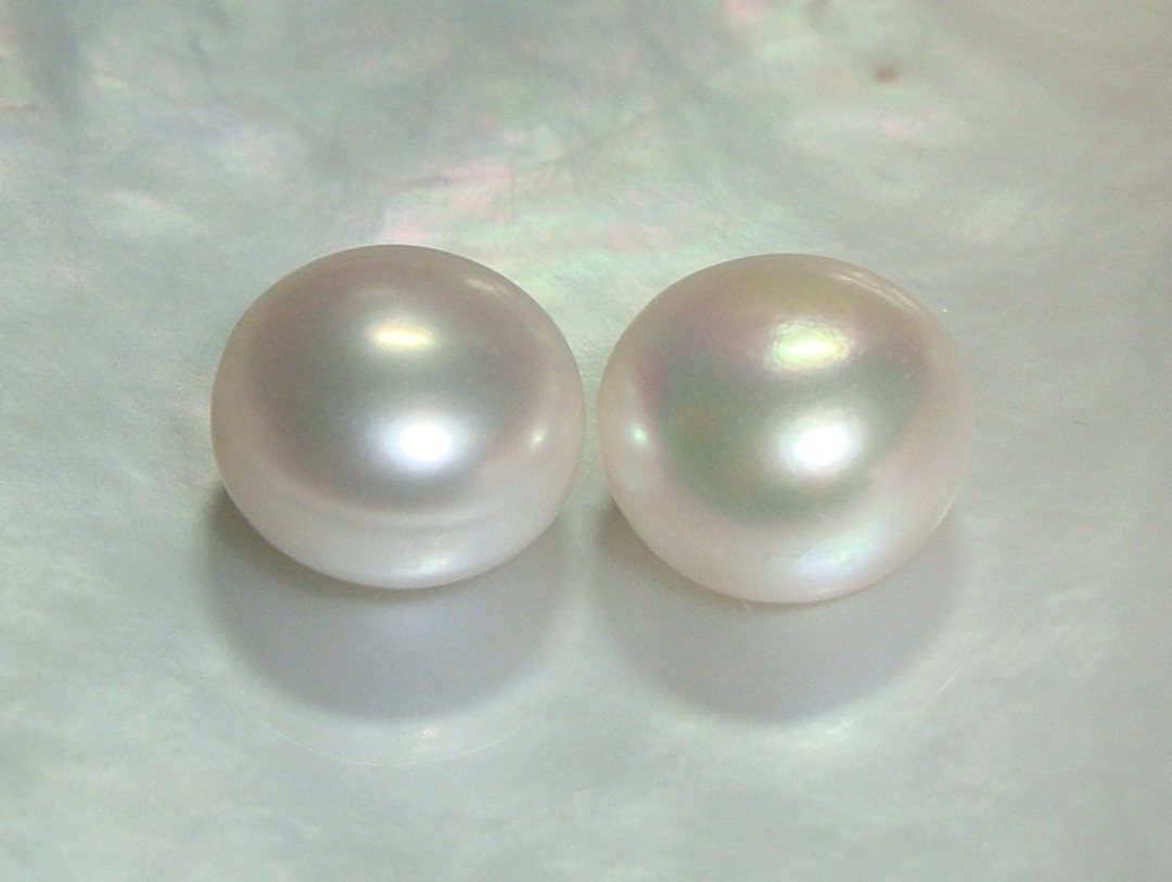 2 Pairs, Tears of Mermaids, 8.5-9mm, AAA Great LUSTROUS Half Drilled ...