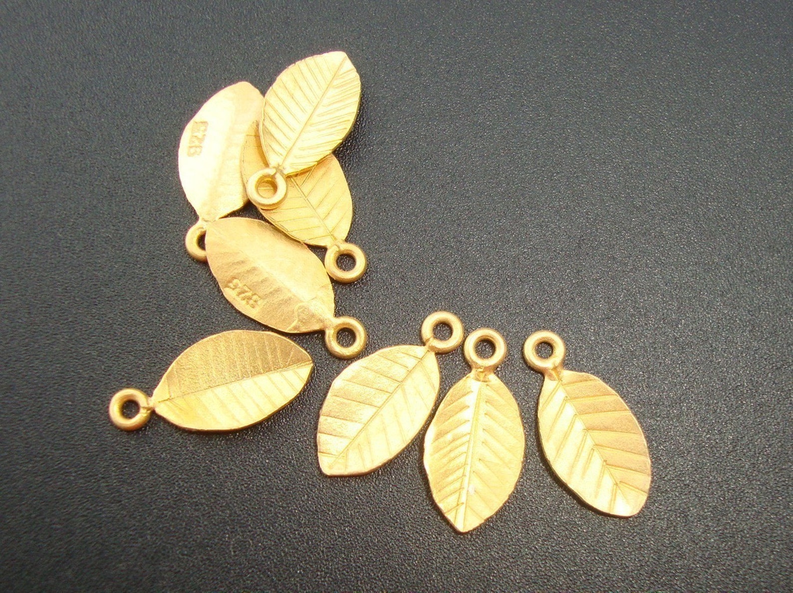 Sale Bulk 12 Pcs 12x6mm 24K Gold on Sterling Silver Tiny | Etsy