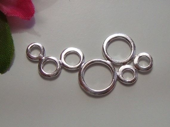 925 Sterling Silver Bubble Connector Link 7 Circles | Etsy