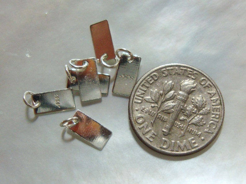 Sterling Silver Rectangular Quality Tag 4x8mm 4mm Open Jump - Etsy