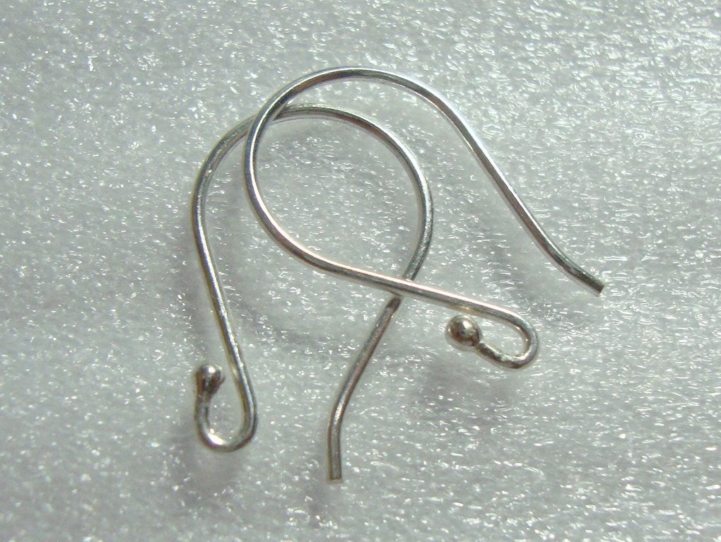 925 Sterling Silver French Ear Wire With Ball 18x12 Mm 3 - Etsy