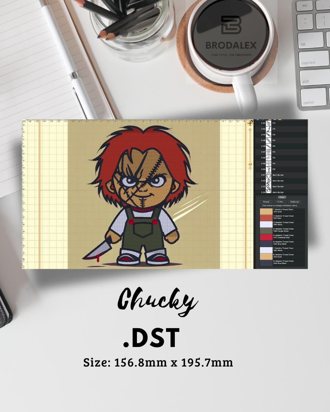 “chucky” Digital Embroidery Design – Add a Terrifying Touch to Your ...