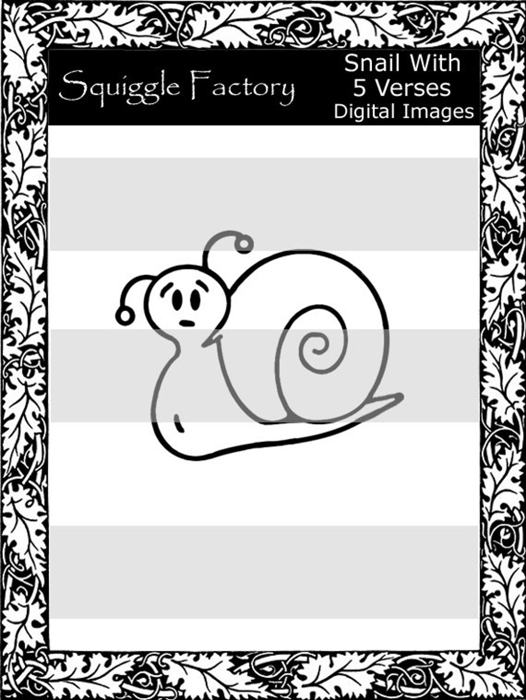 Snail Plus 5 Sayings - Digital Stamps - Etsy