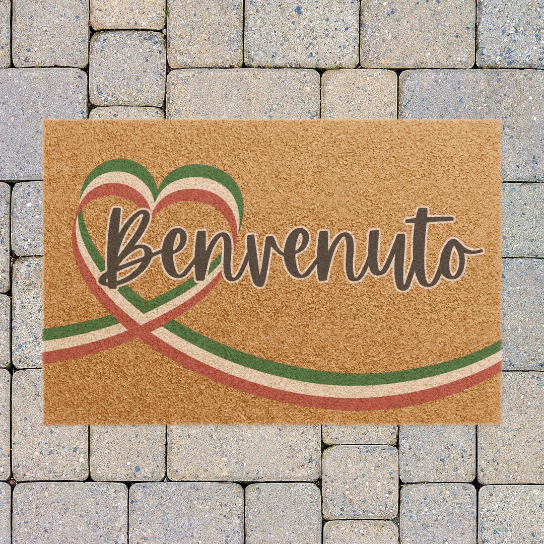 Benvenuto Italian Doormat, Welcome Home Accessory, Family Gift for ...
