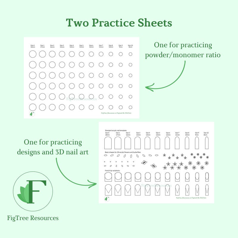 Acrylic Practice Sheet - Etsy