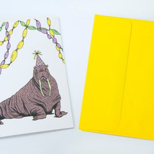 SALE - Happy Birthday Greeting Card - Birthday Walrus - 50% Off - Etsy