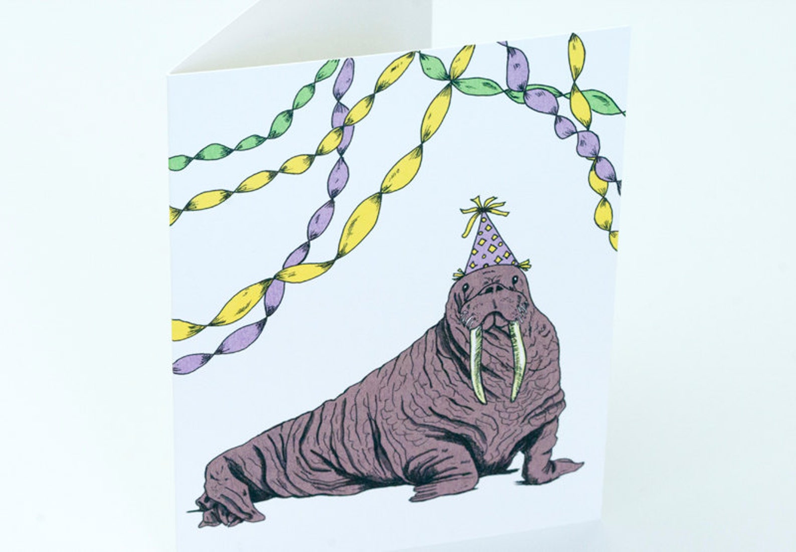 SALE - Happy Birthday Greeting Card - Birthday Walrus - 50% Off - Etsy