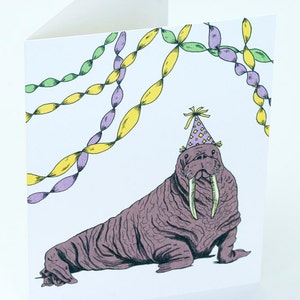 SALE - Happy Birthday Greeting Card - Birthday Walrus - 50% Off - Etsy
