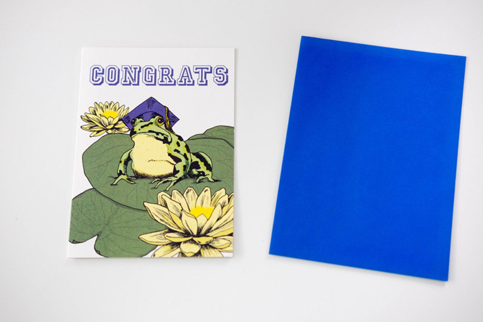 SALE - Graduation Congrats Frog Greeting Card - 50% Off - Etsy
