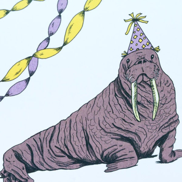 Walrus Card - Etsy