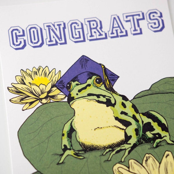 Frog Graduation Cards - Etsy