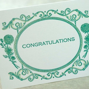 SALE Congratulations Letterpress Card Ambrose 60% Off - Etsy