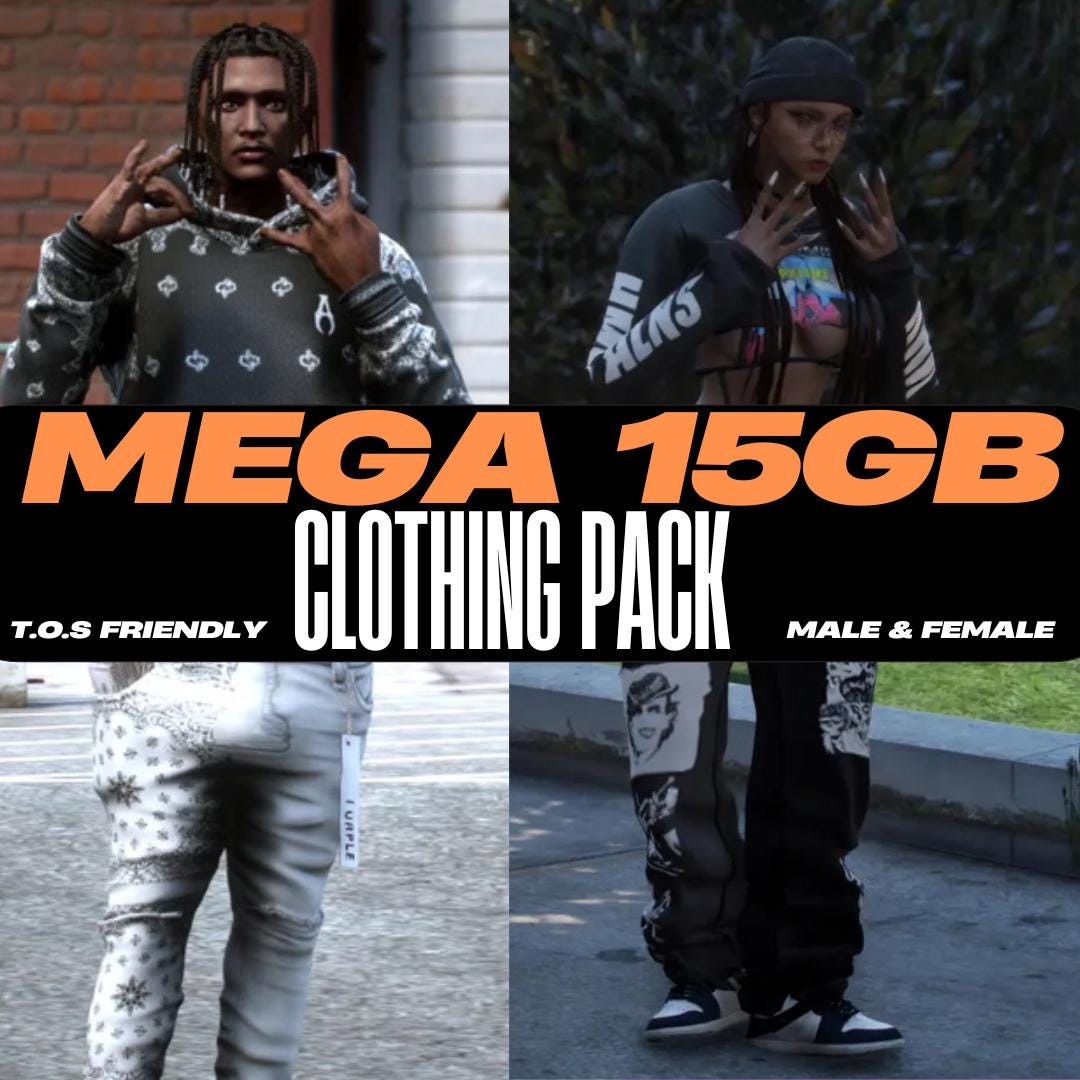 Fivem Mega Male&female Clothes Pack | Fivem Clothing Pack | Fivem | Clothing Pack Fivem | High ...