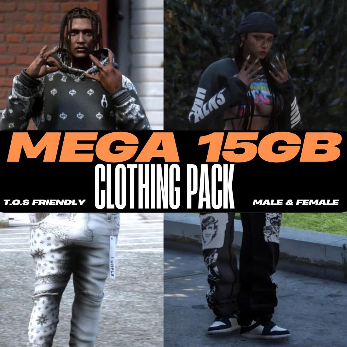 Fivem Mega Male&female Clothes Pack | Fivem Clothing Pack | Fivem ...
