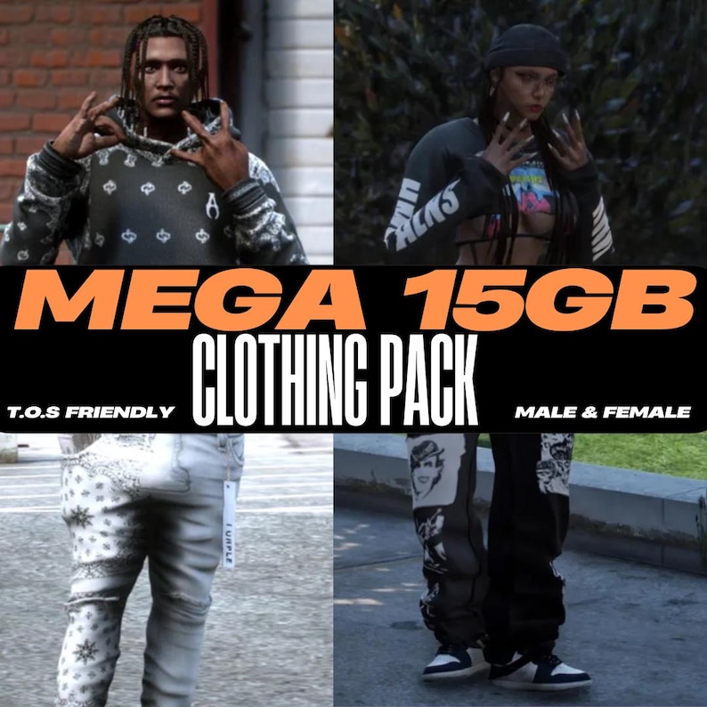 Fivem Mega Male&female Clothes Pack | Fivem Clothing Pack | Fivem ...