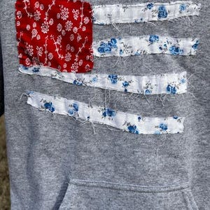 Homemade Cute American Flag Patchwork Hoodie! - Etsy
