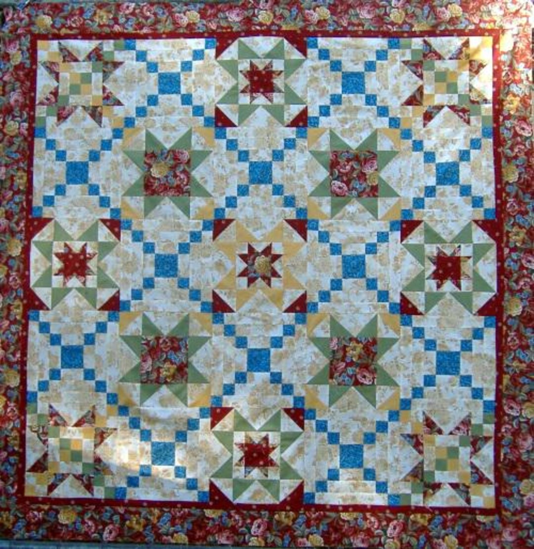 Chained Stars Quilt Digital Pattern - Etsy