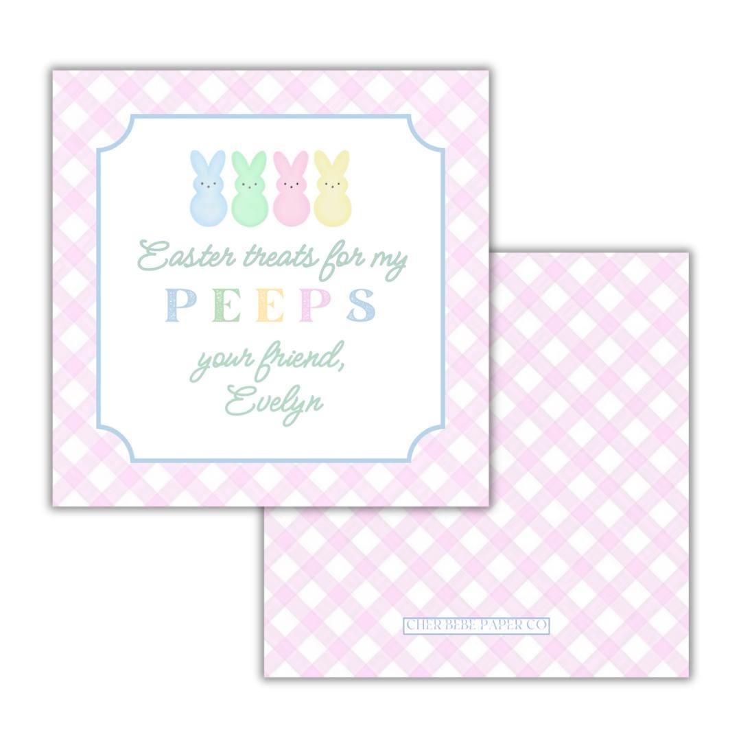 Easter Peep Gift Tag | Easter Tag | Peeps | Bunny | Easter Peep ...