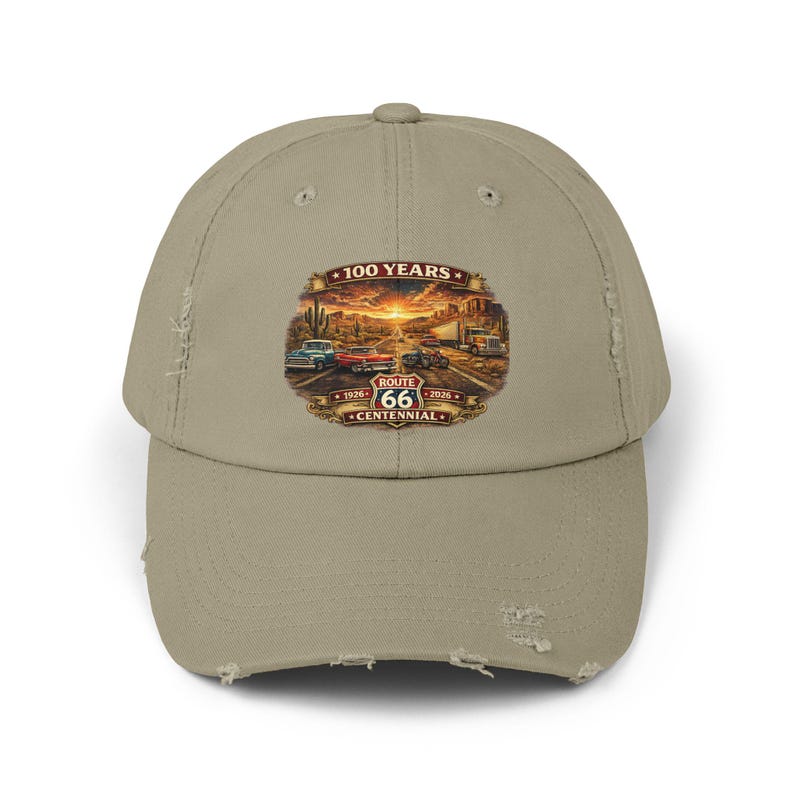 Route 66 Centennial Cap | Distressed Vintage Road Trip Hat - Etsy