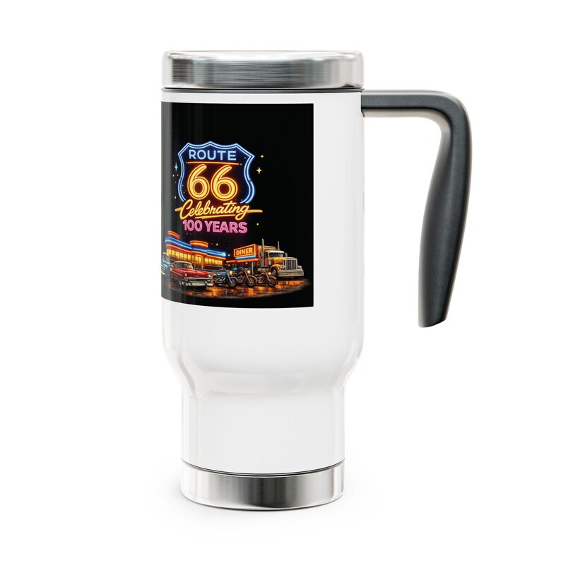 Route 66 Celebrating 100 Years Travel Mug | Stainless Steel 14oz - Etsy