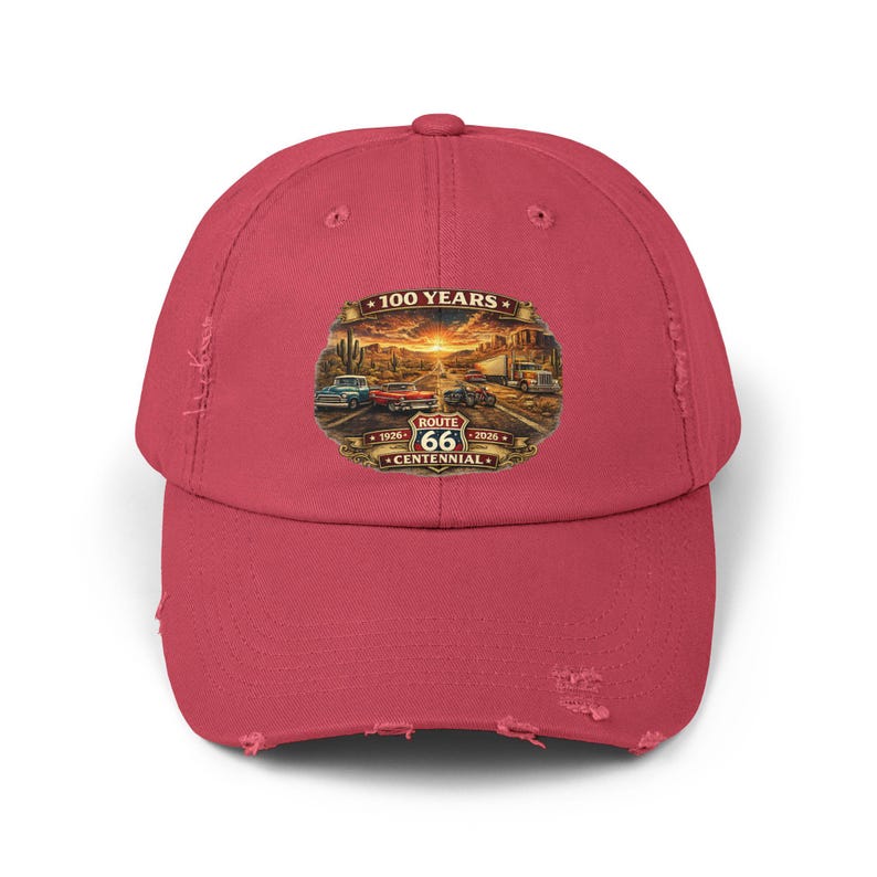 Route 66 Centennial Cap | Distressed Vintage Road Trip Hat - Etsy