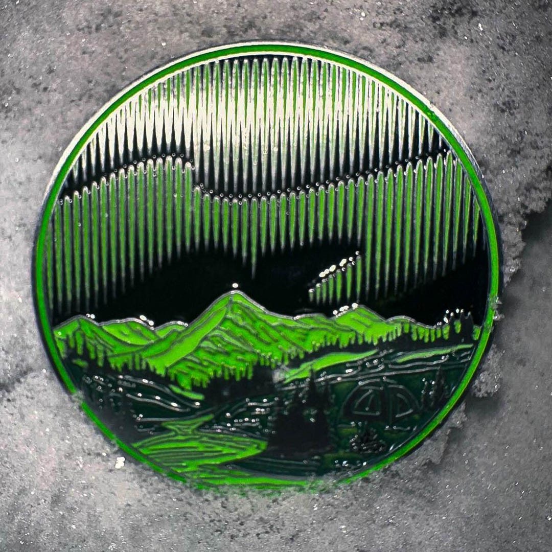 Northern Lights Challenge Coin Glow in the Dark - Novelty Medallion ...